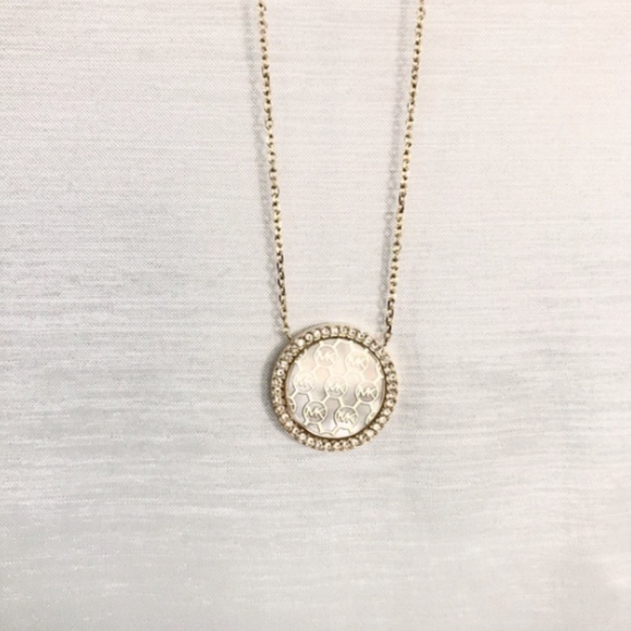 MICHAEL Michael Kors | Jewelry | Mk Mother Of Pearl Gold Tone Monogram ...
